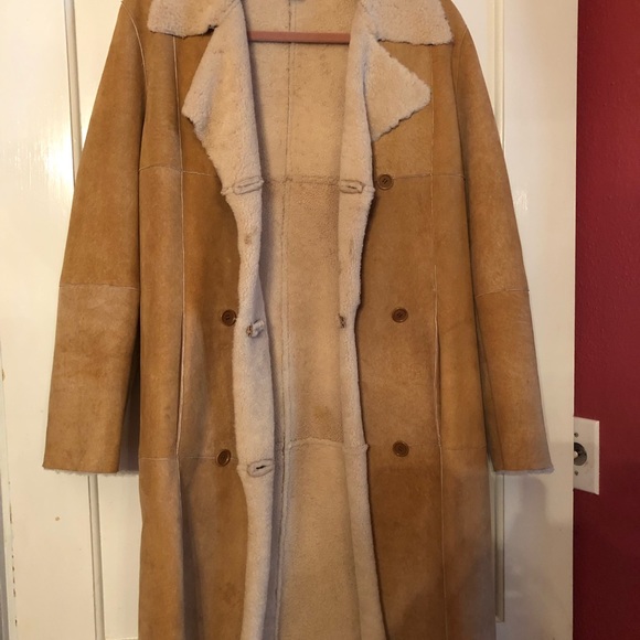 Moda International | Jackets & Coats | Vintage Shearling Duster Coat ...
